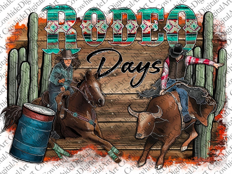 Western Rodeo PNG Cowboy Png Sublimation Design PNG Cowgirl - Etsy