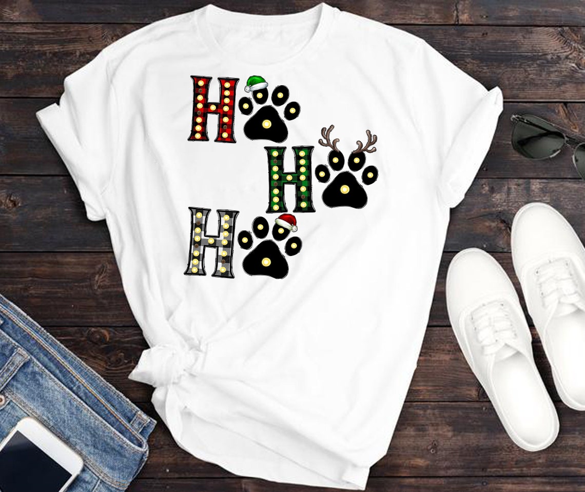 Ho Ho Ho Dog Paw Png Dog Paw Png Christmas Png Gemstone - Etsy
