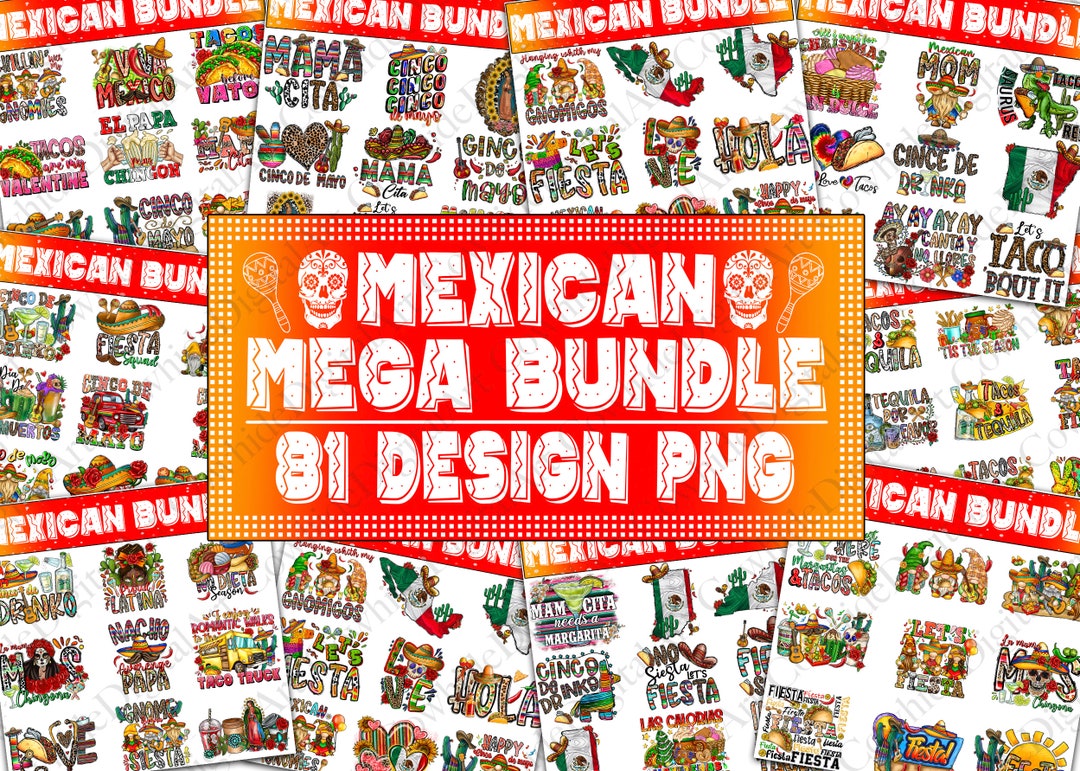 Cinco De Mayo PNG Bundle, Mexican Sublimation Designs (digital Download ...