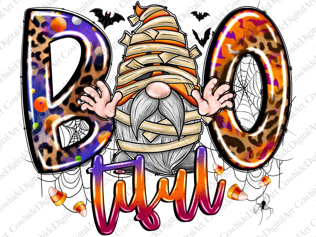 Boo Tiful Gnome Halloween PNG, Spooky Png, Pumpkin,sublimation Designs ...