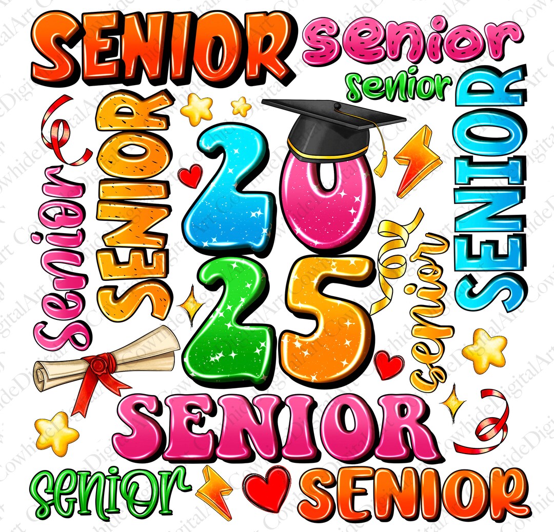 Senior 2025 Png File, Graduation Cap Png, Class of 2025 Png, High ...