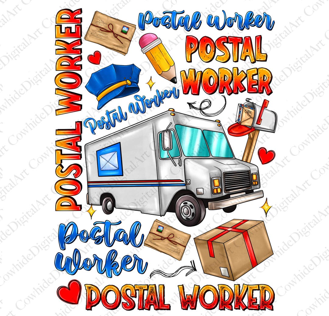 Postal Worker Png Sublimation Design Download, Western Postal Png ...