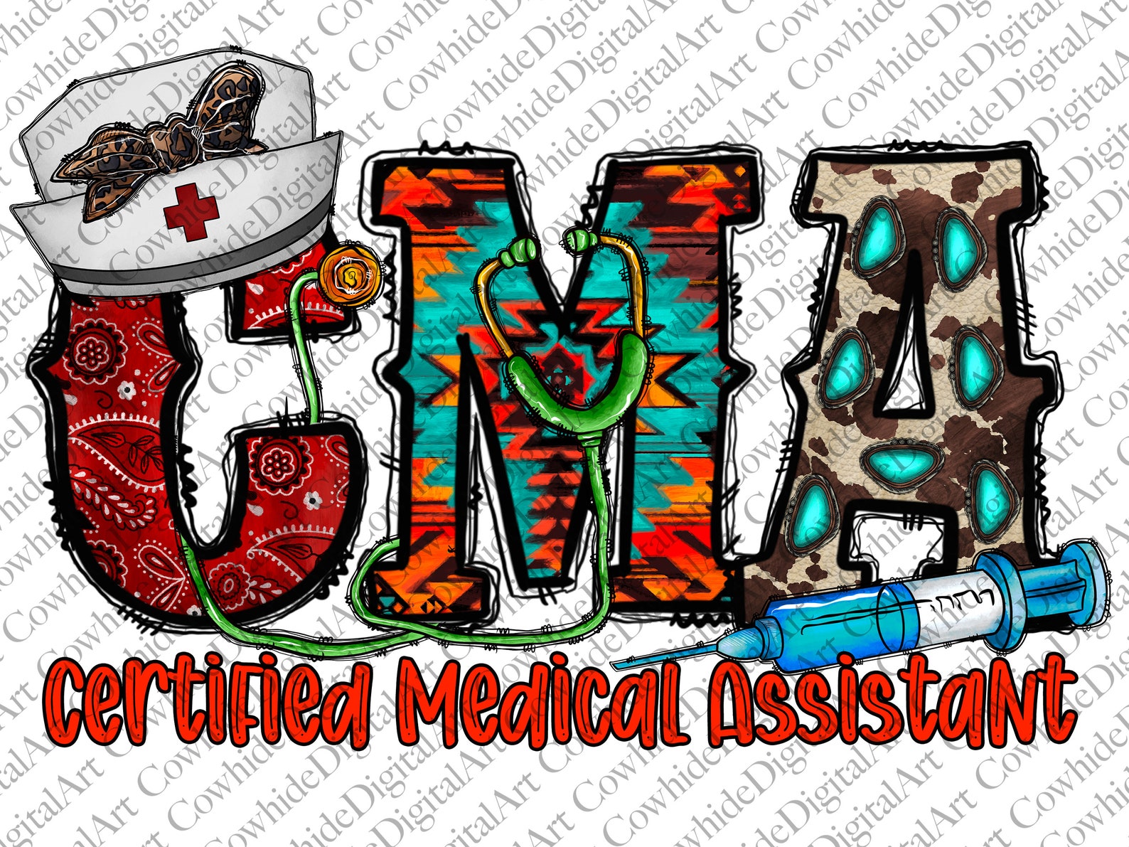 CMA Png Nurse PNG File Hospital Stethoscope Needle CMA - Etsy