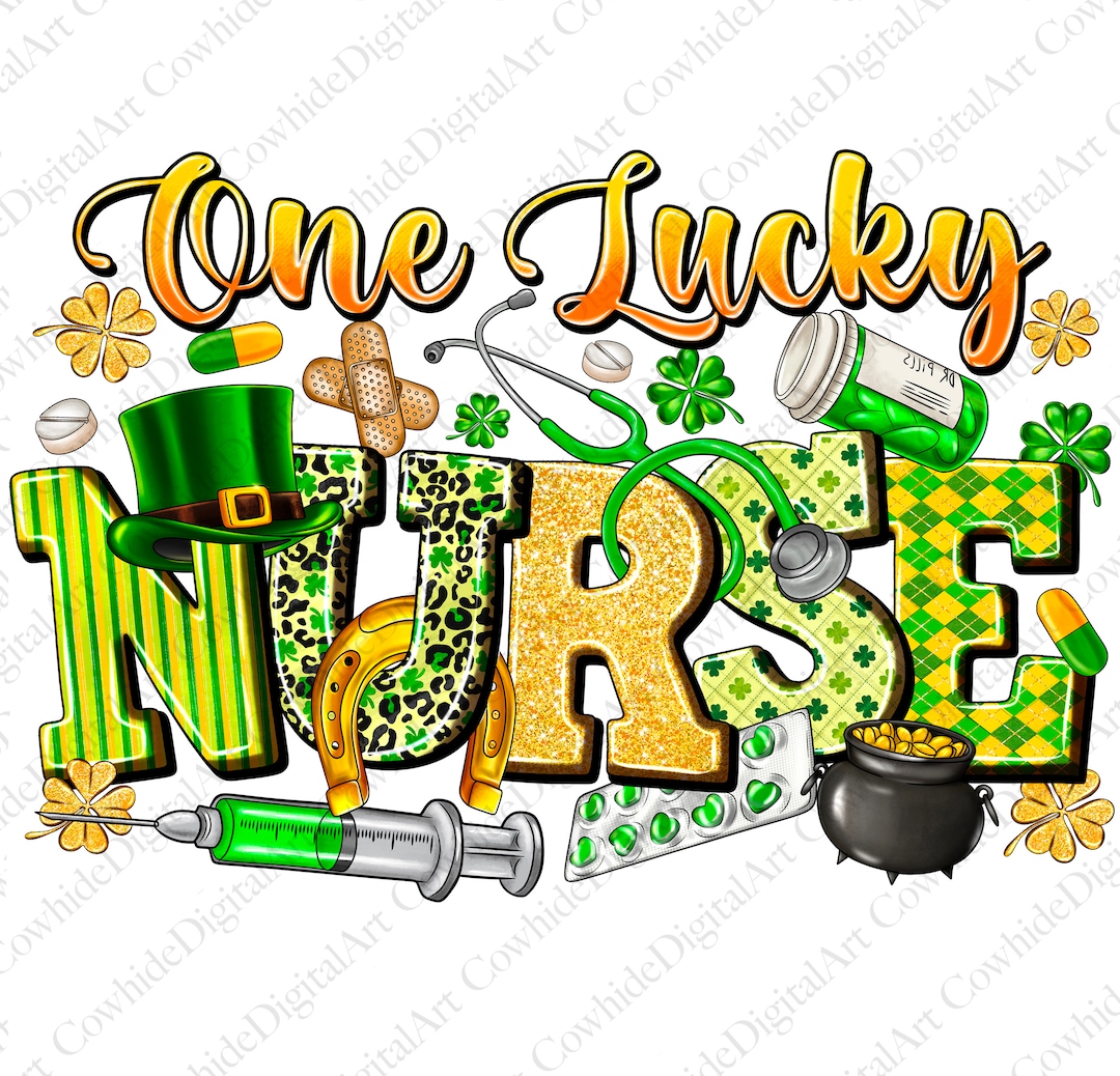 St Patrick's Day Nurse PNG , Shamrock Nurse Png, Lucky Nurse PNG, Saint ...