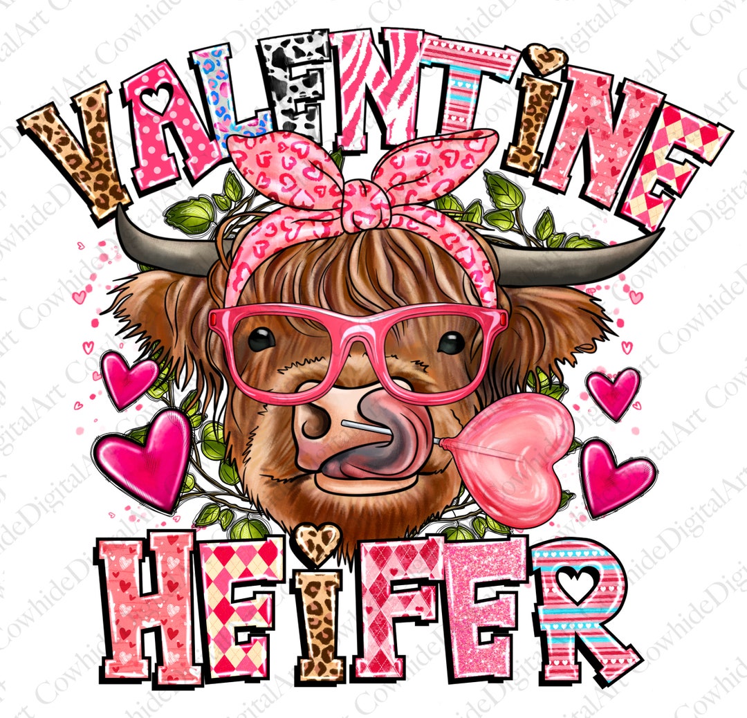 Valentine Heifer Png, Cow Valentine Png, Valentine Day Western Country ...