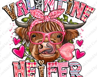 Highland Cow Valentine Png, Heifer Valentine Png, Valentine Day Png ...