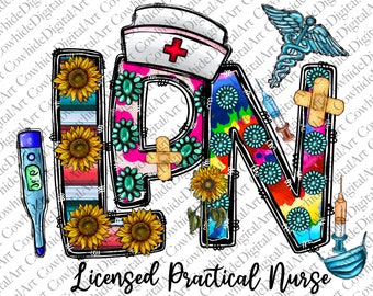 Licensed Practical Nurse Png Sublimation Design Download LPN - Etsy