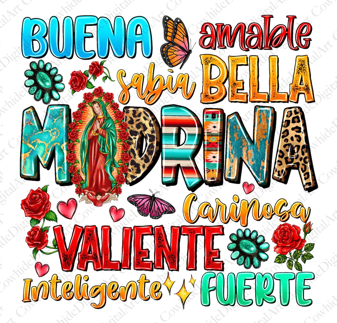 Ella Es Madrina Png, Grandma PNG, Blessed Madrina Png, Spanish Grandma ...