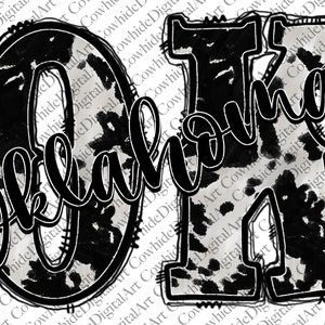 Cowhide Oklahoma, Oklahoma Sublimation Designs, Instant Download ...