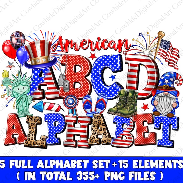 Patriotic Letters - Etsy