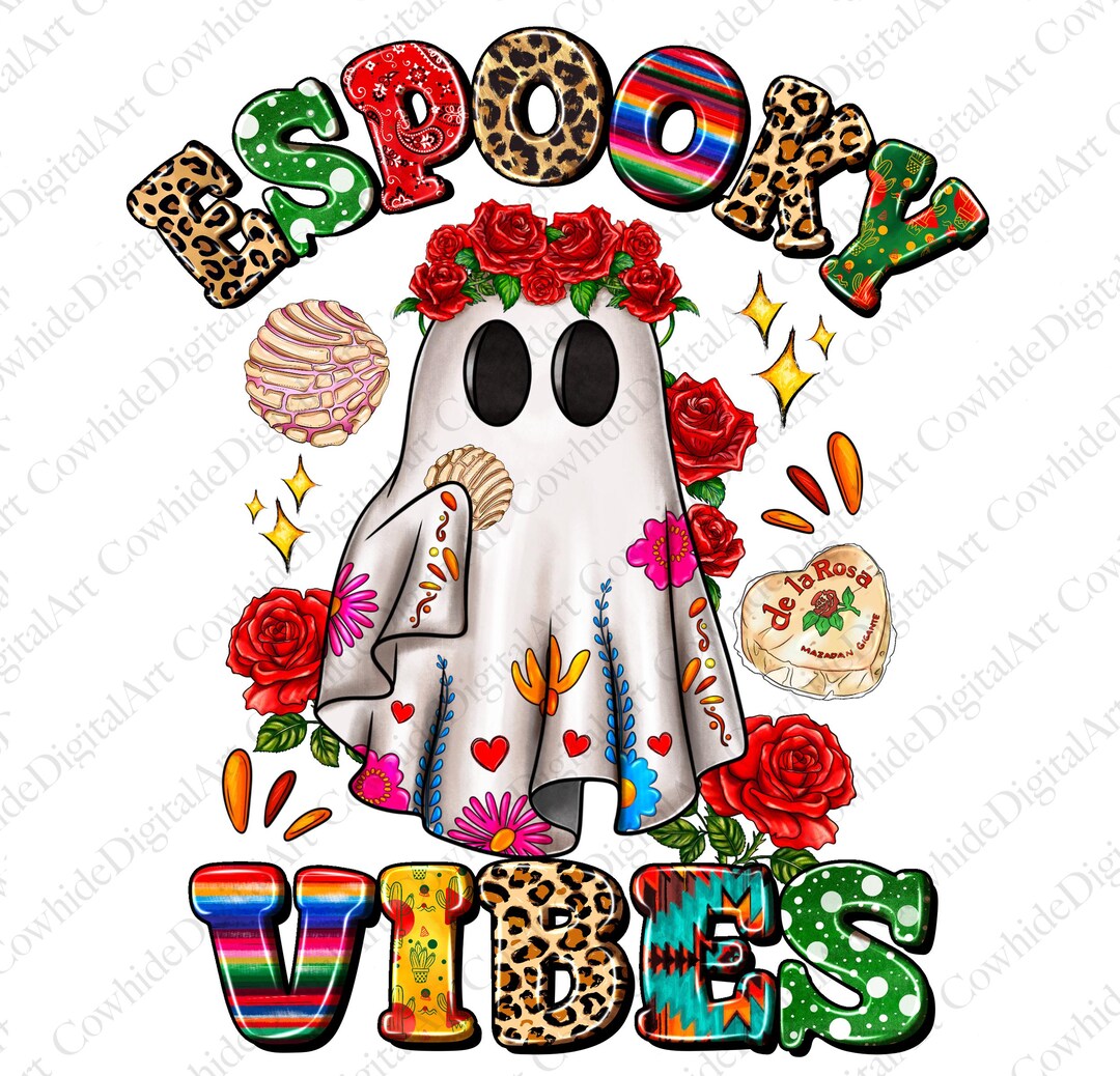Mexican Ghost PNG, Espooky Vibes, Halloween Conchas (digital Download ...