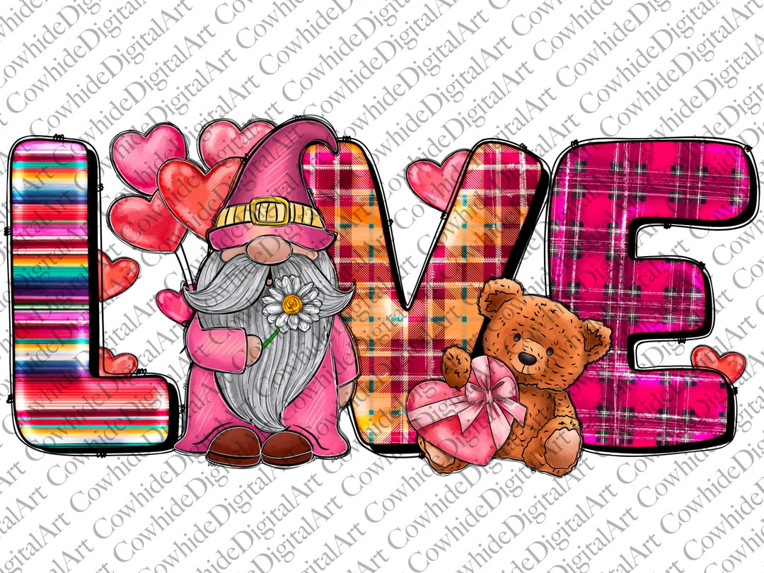 LOVE Gnome Png, Gnome Valentines Day, Gnome Happy Valentines Day ...
