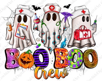 Icu Boo Crew Png, Boo Boo Crew PNG Sublimation Design,nurse Halloween ...