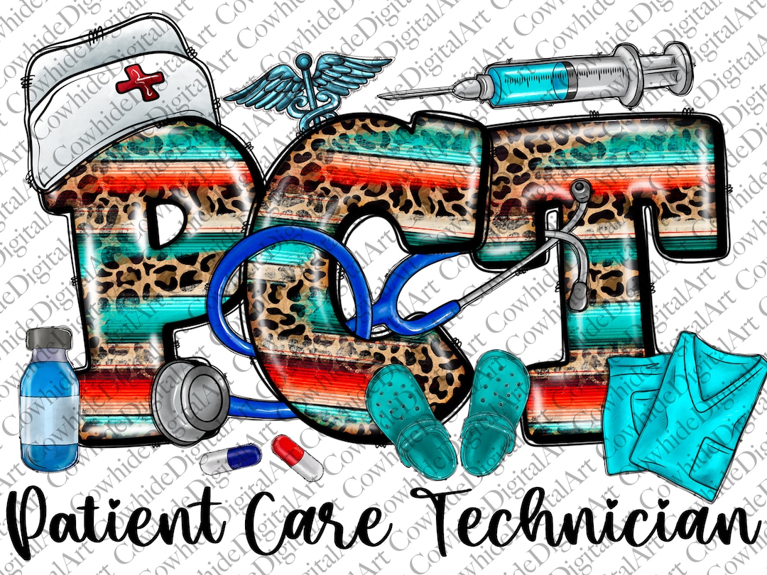 PCT Patient Care Technician Png Sublimation Design Download, Medical ...