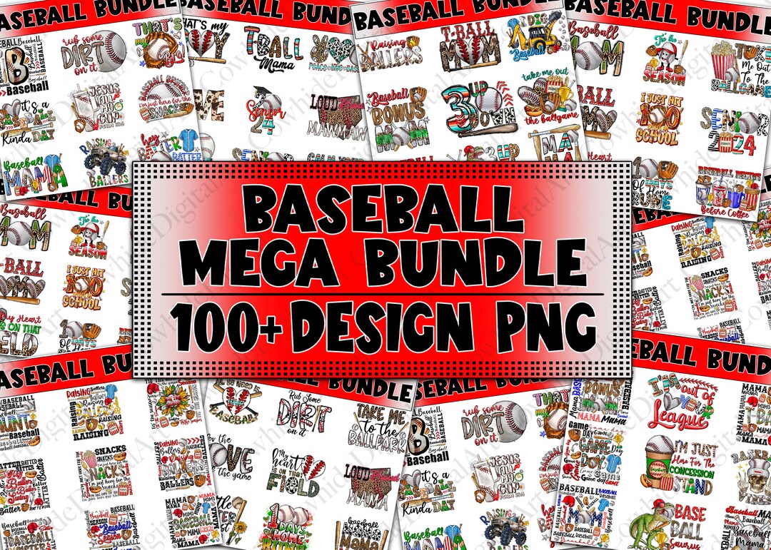 Baseball Png Sublimation Design Bundle, Baseball Png, Baseball Mom Png ...