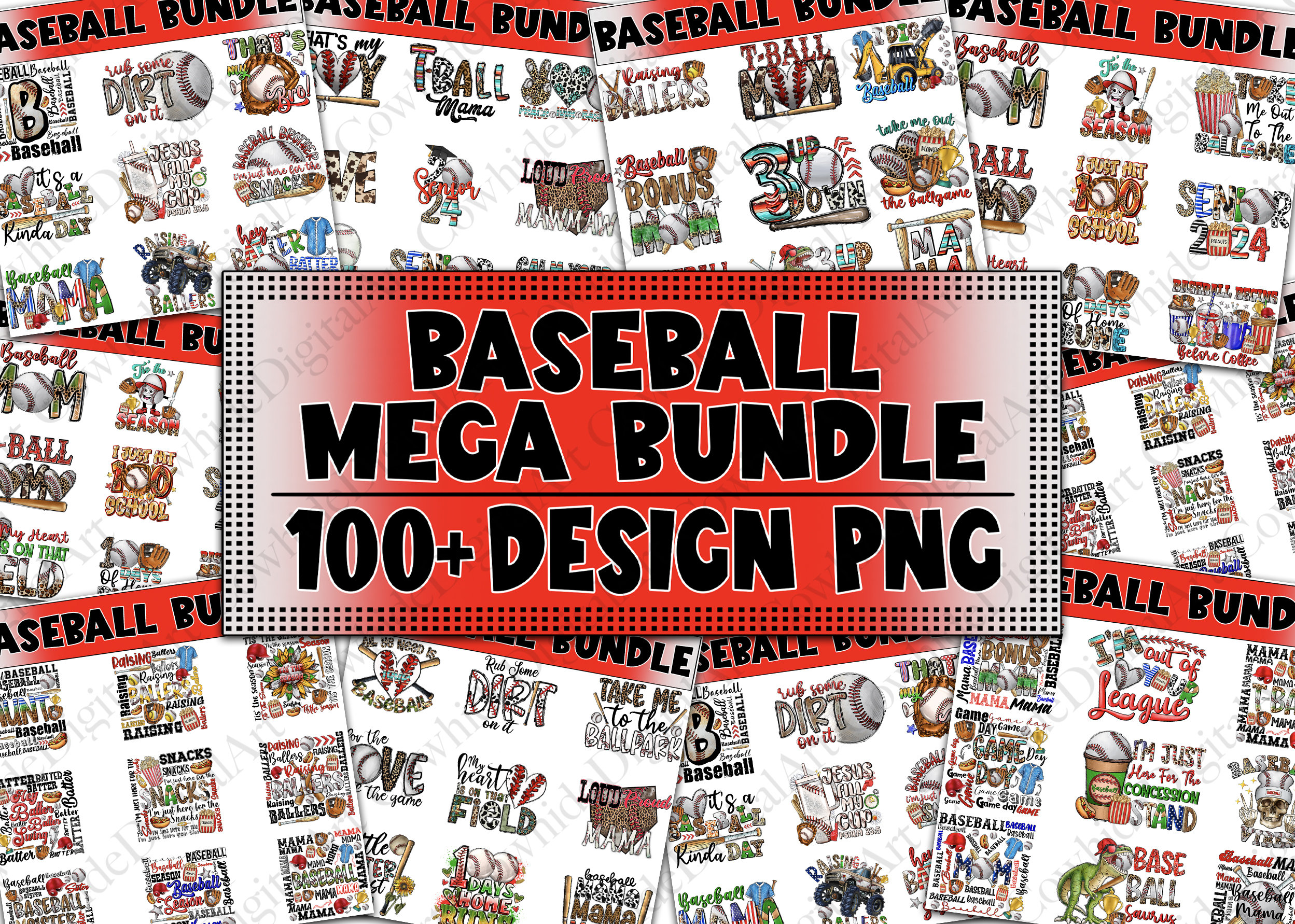 Baseball PNG Sublimation Design Bundle (digital Download) - Etsy