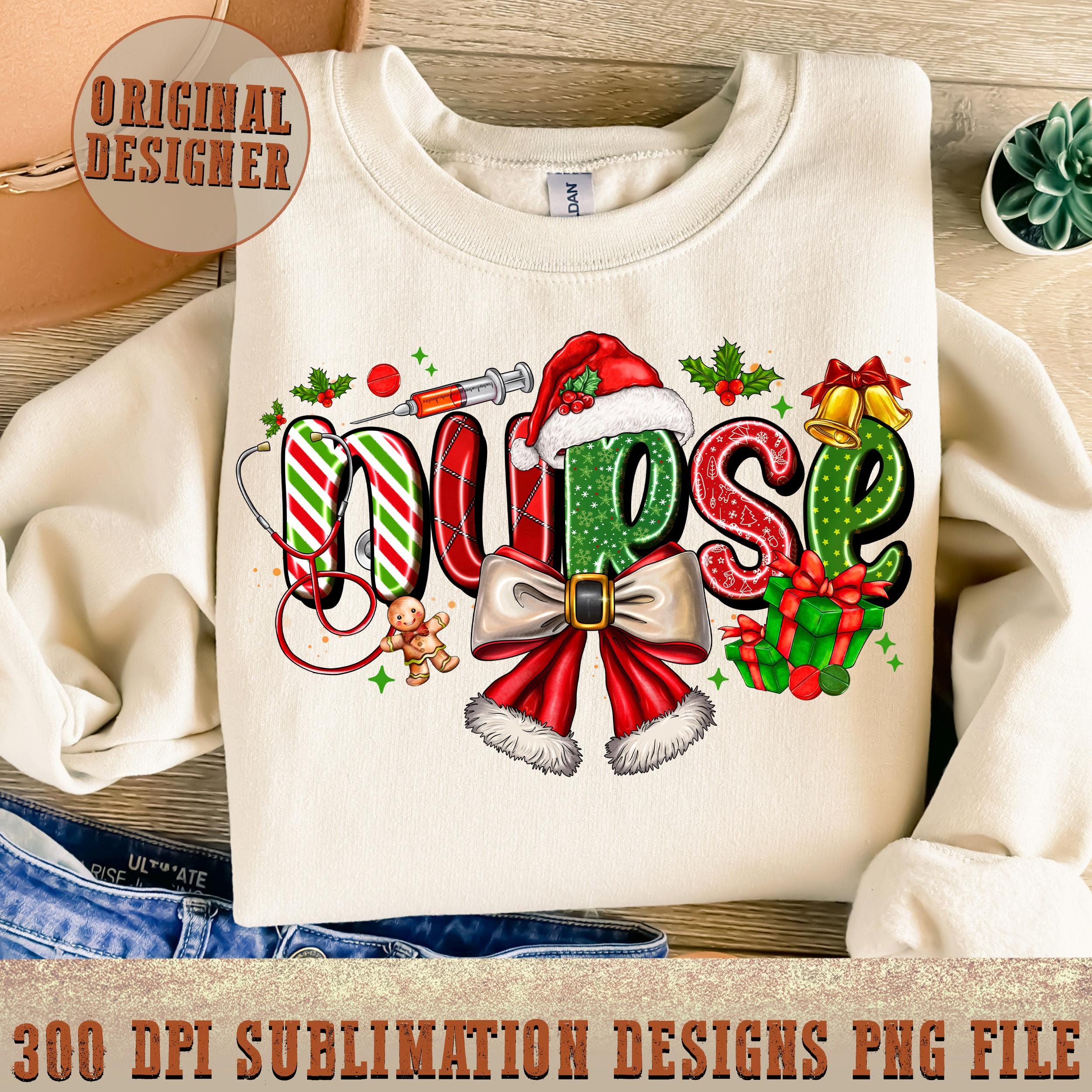 Nurse Christmas PNG: Coquette Sublimation Design (digital Download) - Etsy