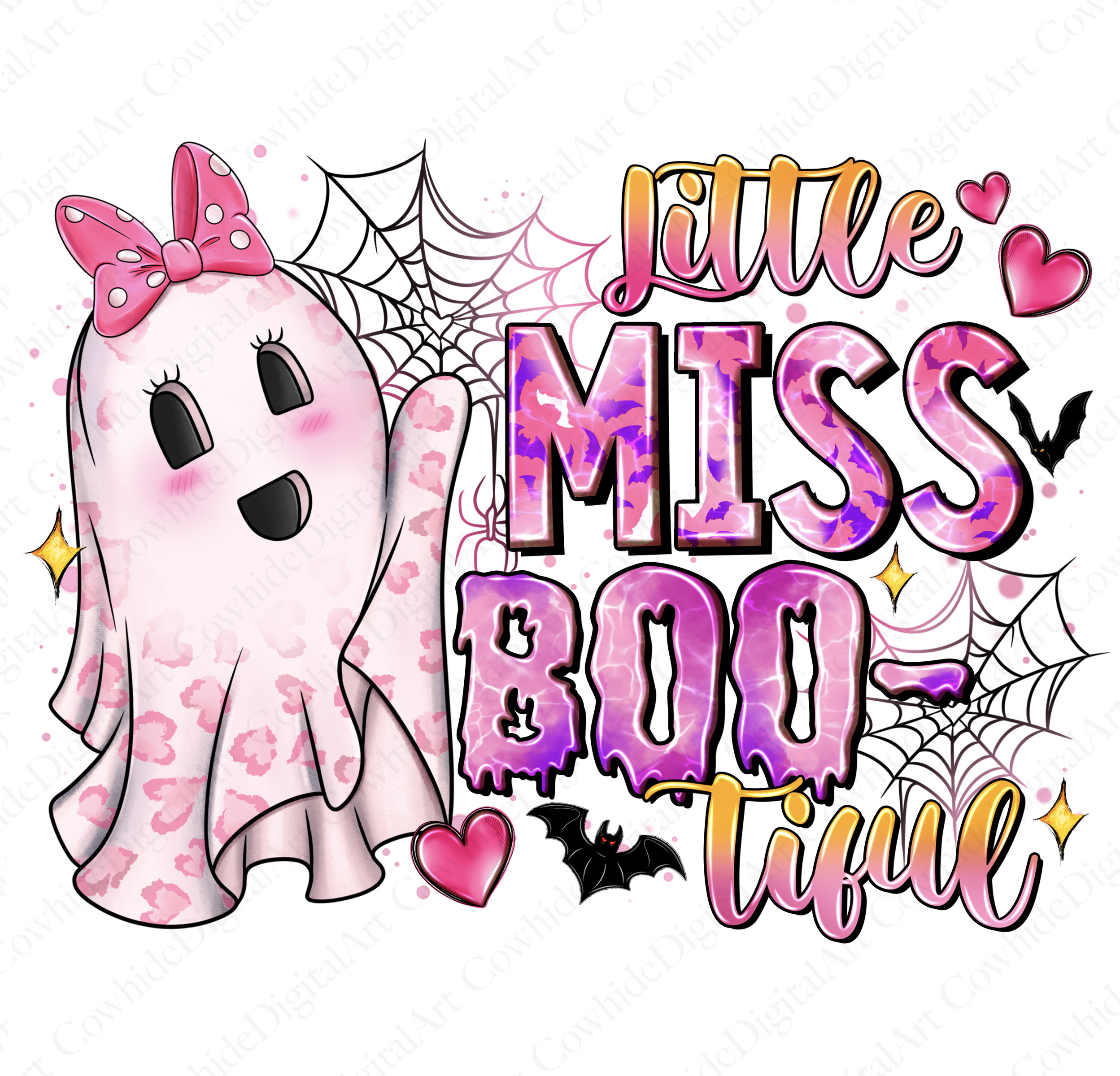 Little Miss Bootiful Ghost PNG, Girls Halloween Sublimation (digital ...