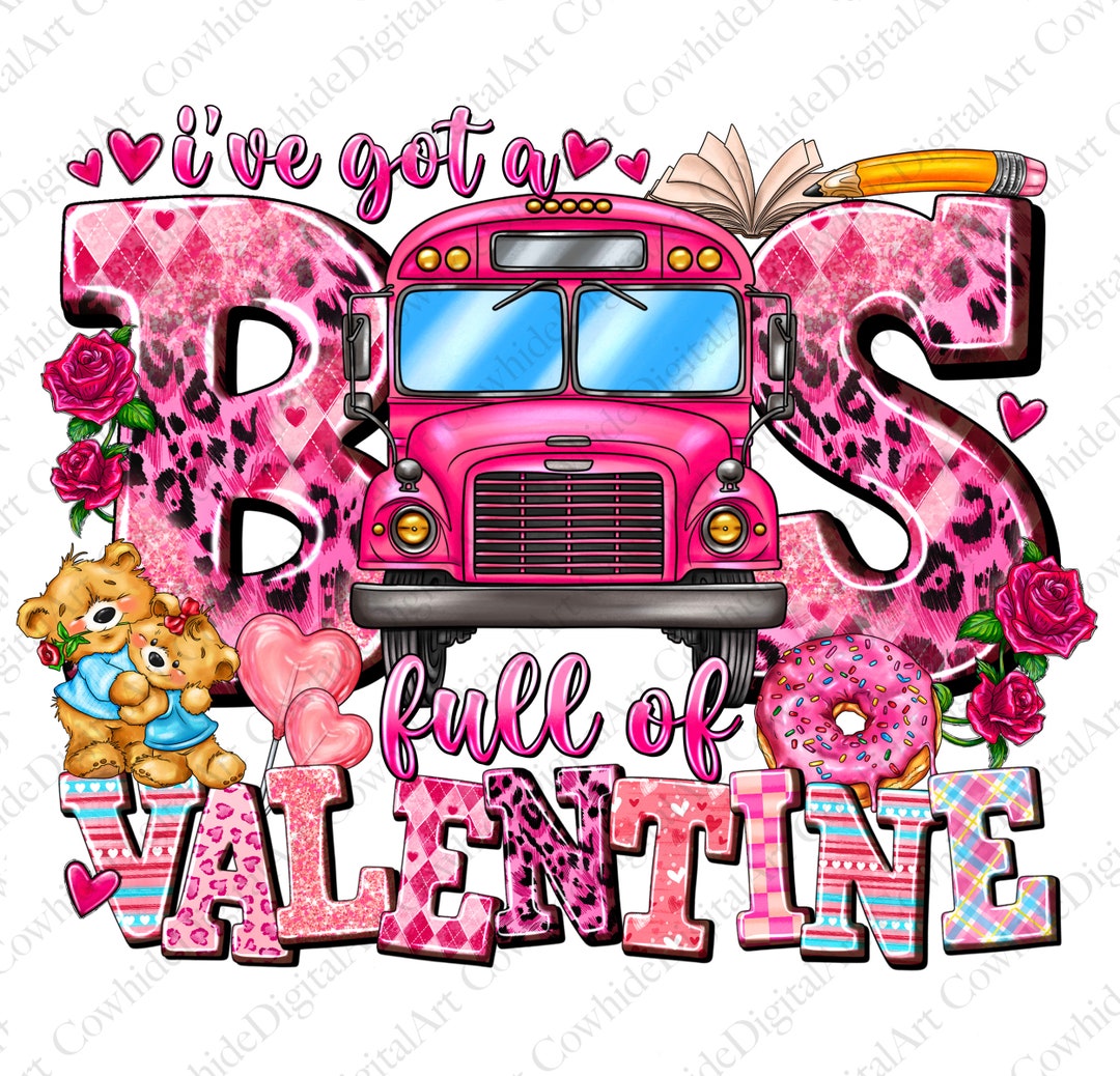 Valentine School Bus PNG, Sublimation Design (digital Download) - Etsy