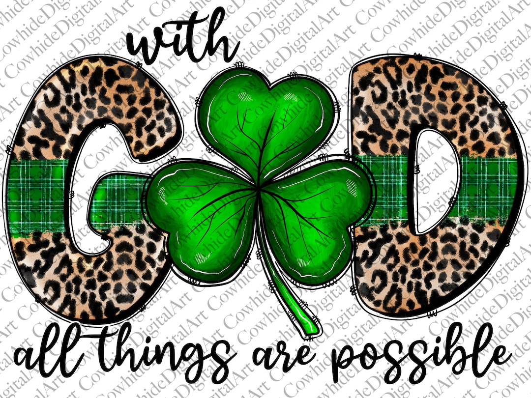 God Christian Png, St. Patrick's Day Png, God Christian Sublimation ...