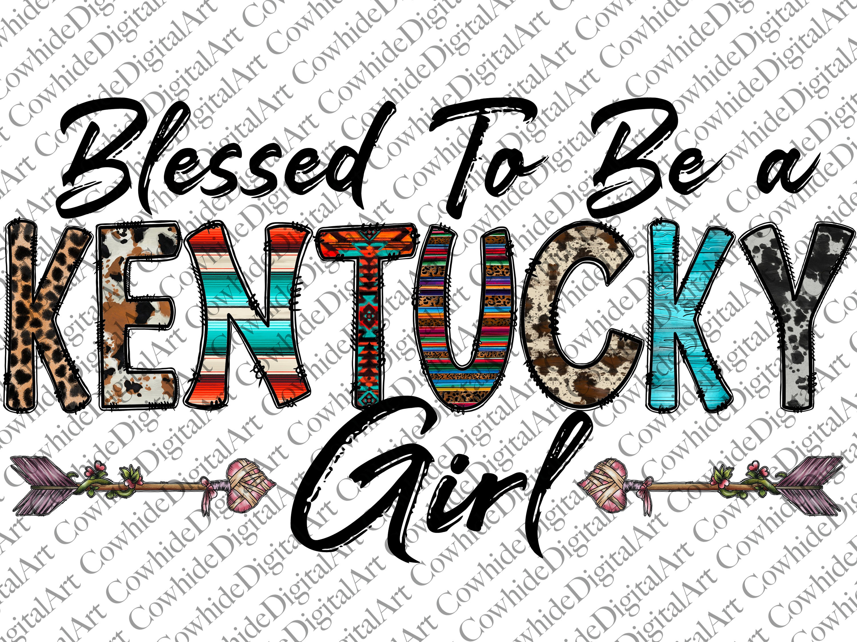 Blessed to Be Kentucky Girl Png, Kentucky Png, Western,turquoise ...