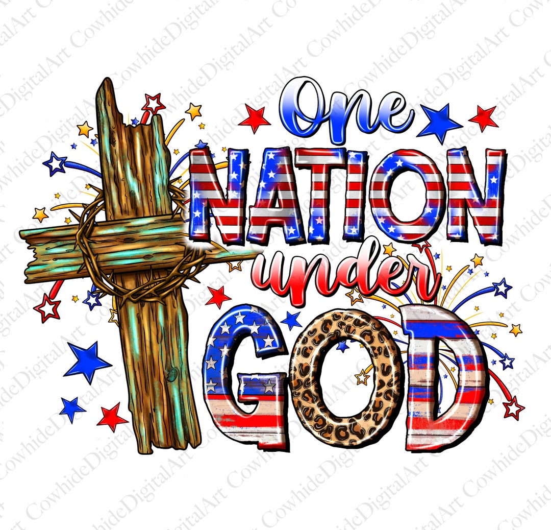 One Nation Under God Png, Western, Sublimation Design Download ...