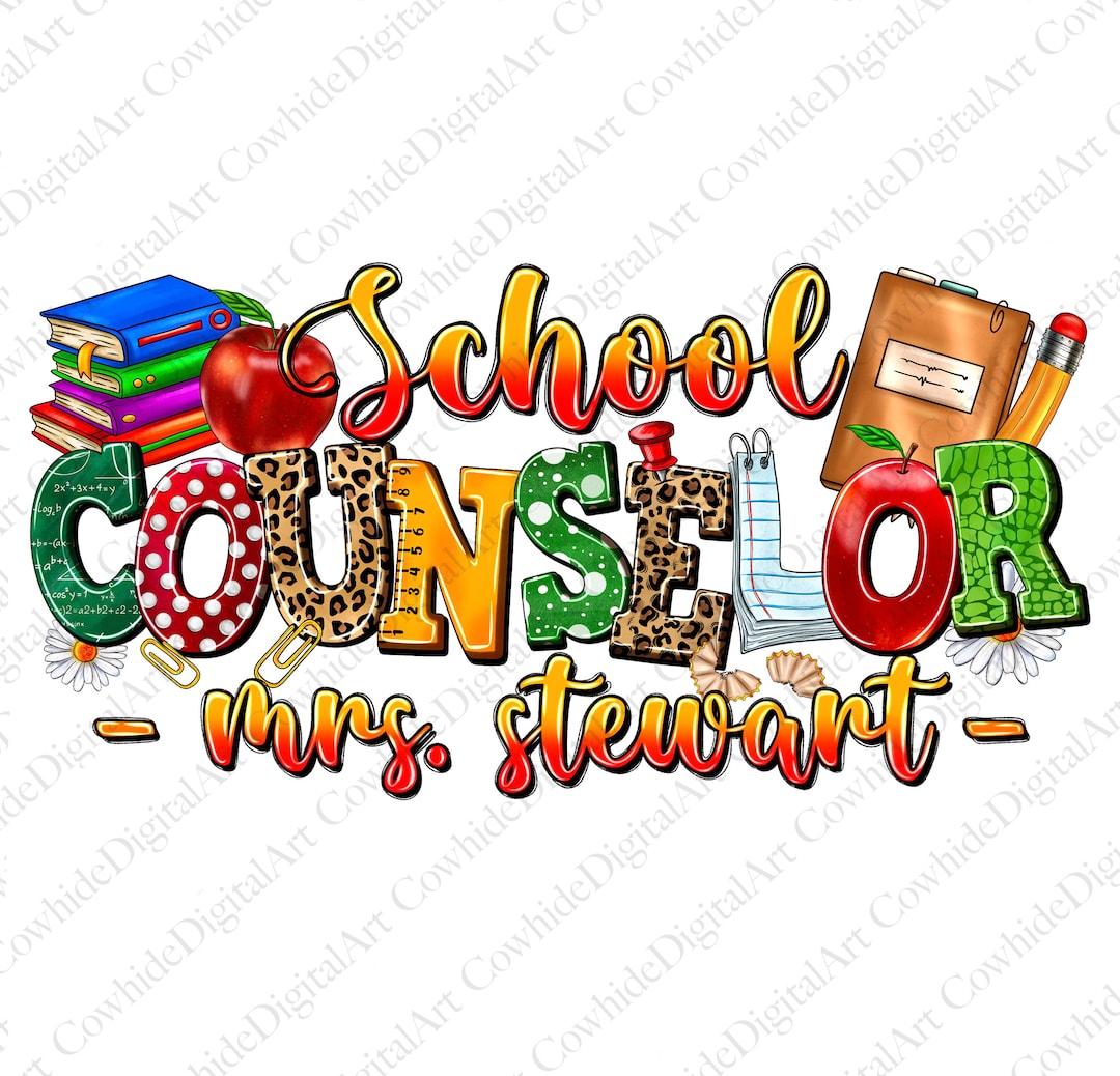 Personalized School Counselor Png Sublimation Design Download, Custom ...