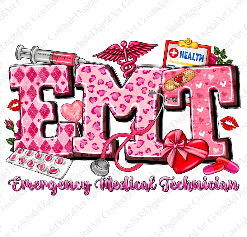 Valentines EMT Design, Sublimation PNG Download - Etsy