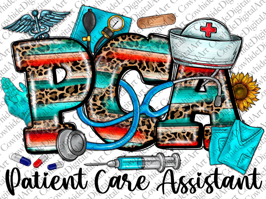 PCA Patient Care Assistant Png Sublimation Design Download, Medical Png ...