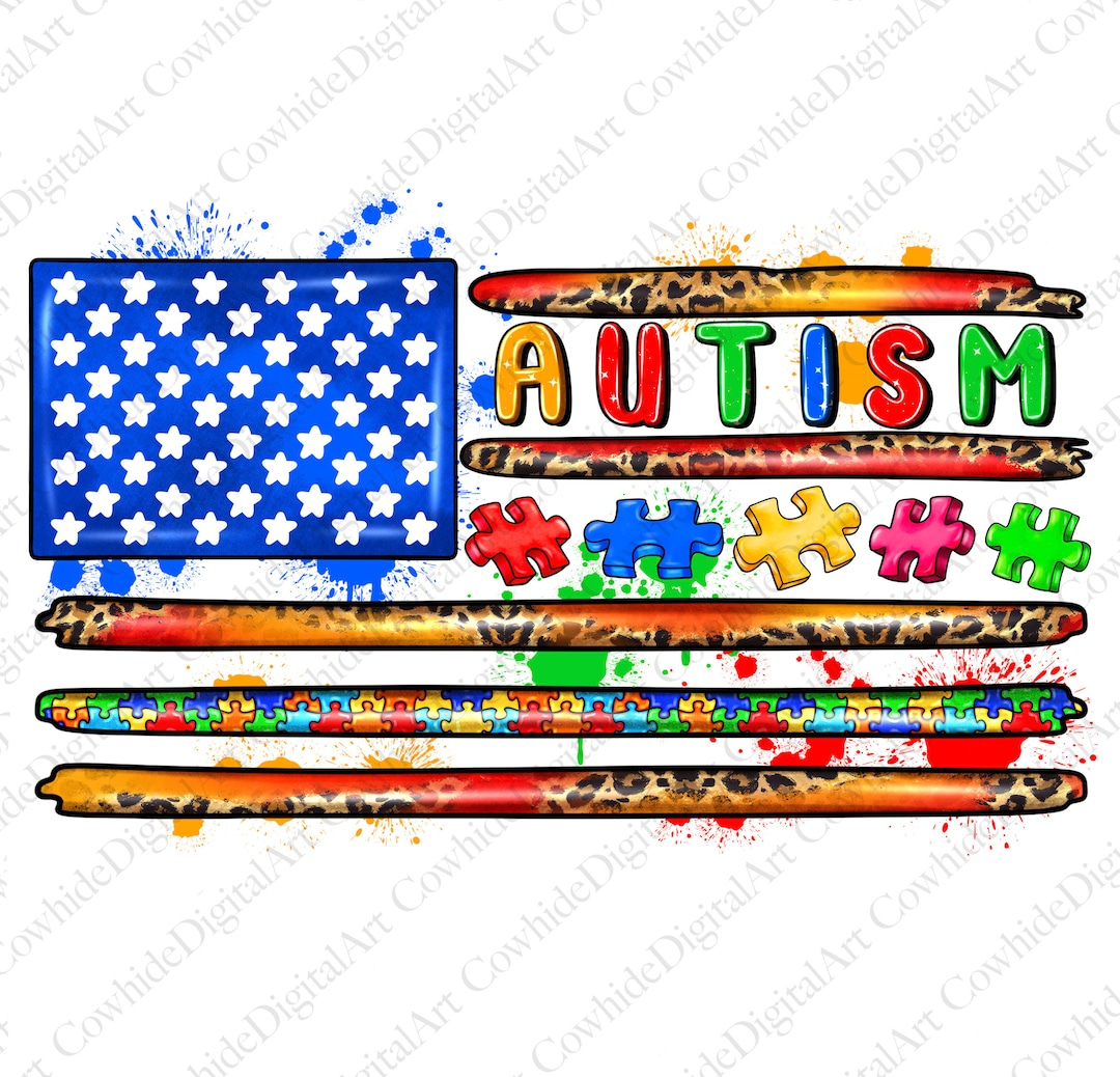 Autism Flag Png, Autism Png Sublimation Design Download, Autism ...