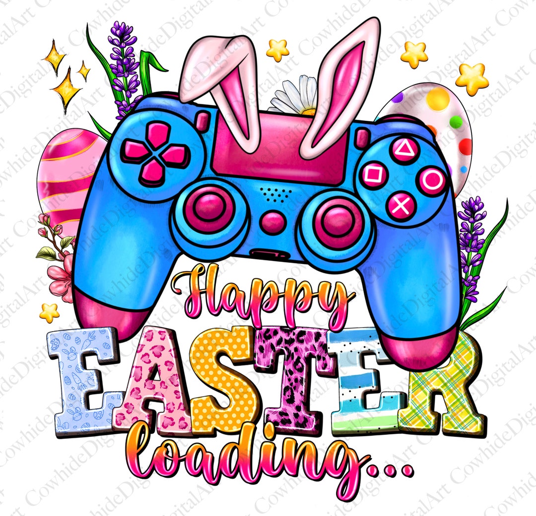 Easter Gamer Png Sublimation Design Download, Easter Bunny Gamer Png ...