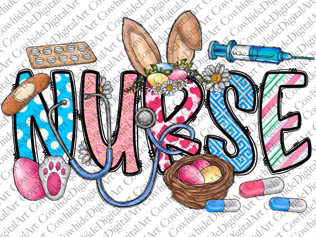 Easter Nurse Png Sublimation Design, Easter Bunny Png, Easter Png ...