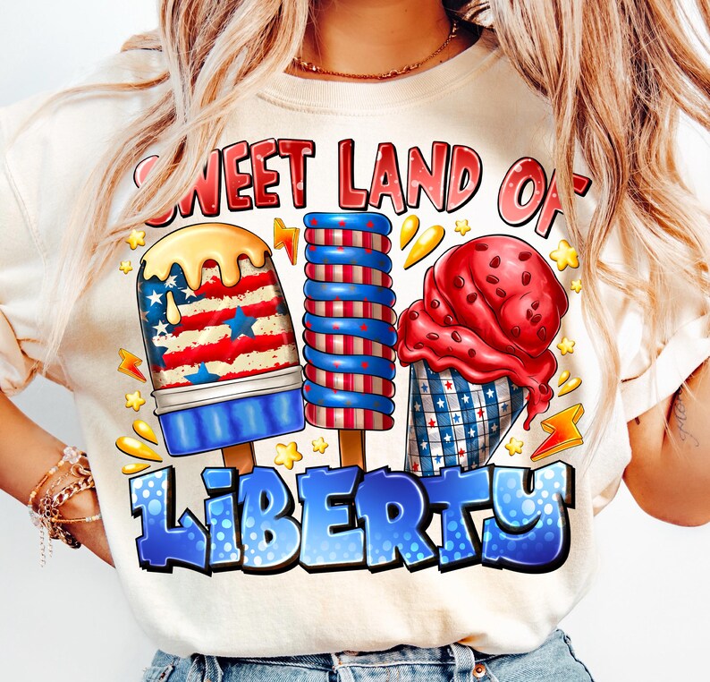Sweet Land of Liberty PNG, 4th of July Sublimation (digital Download ...