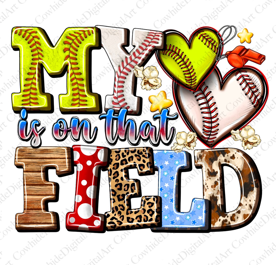 My Heart is on That Field, Softball Clipart, Transparent PNG File for ...