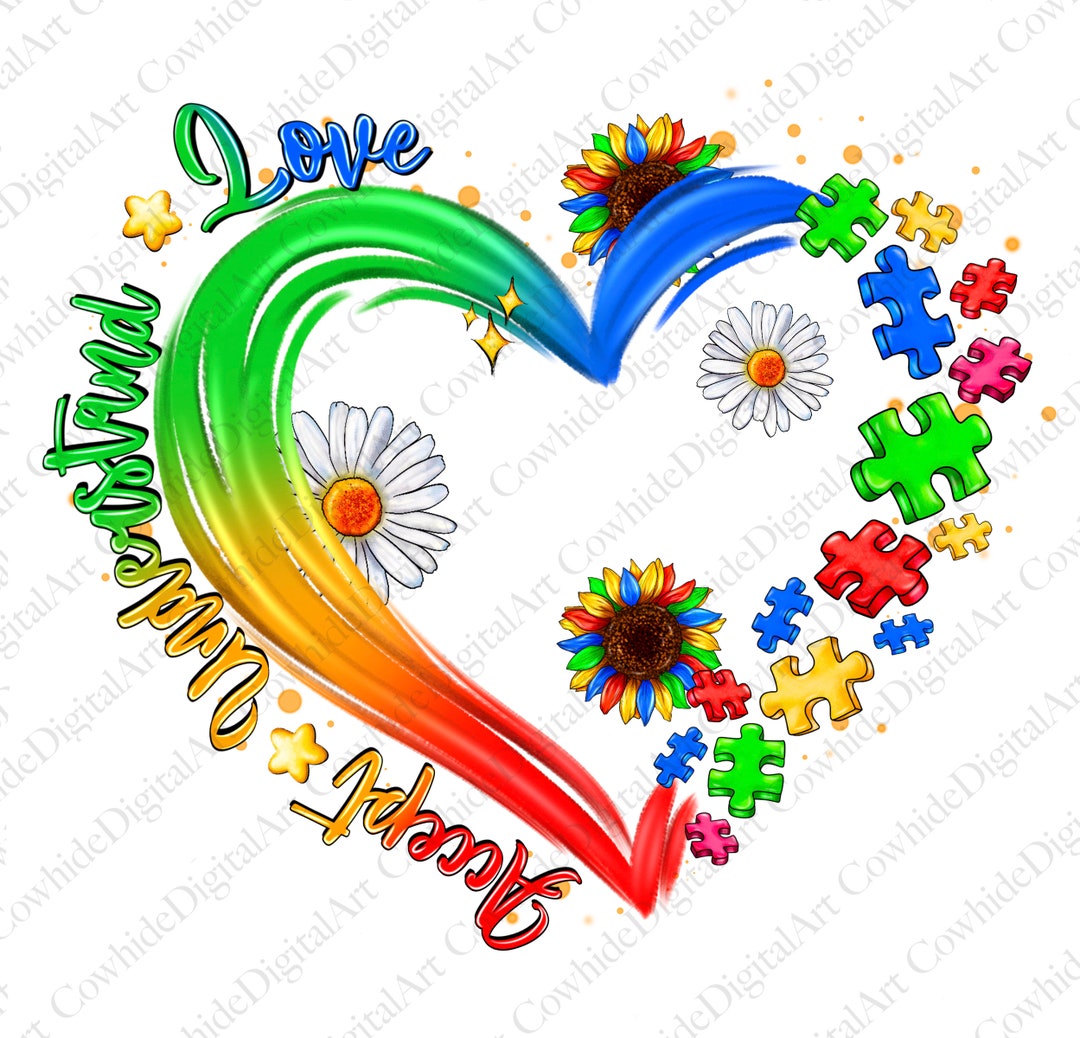 Autism Png Autism Hearts Png Sublimation Design Download, Autism ...