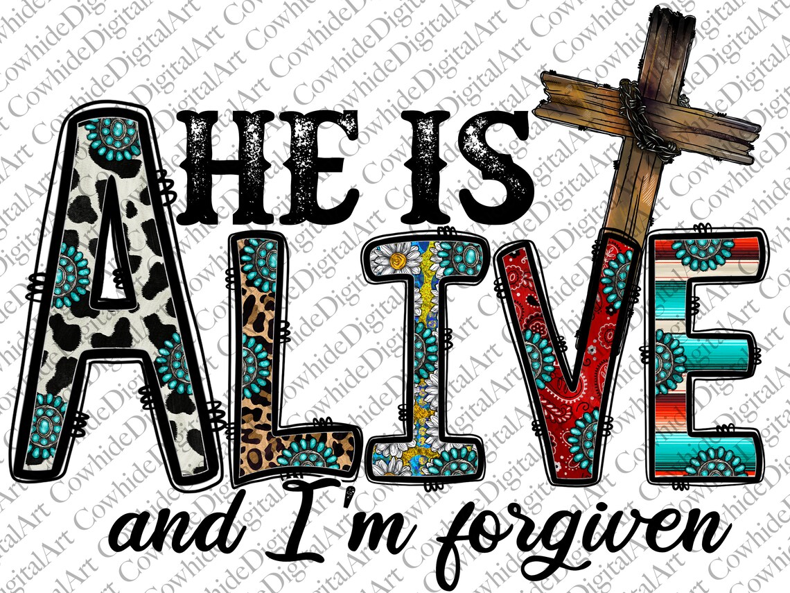 He is Alive PNG Png Happy Easter PNG Rabbit PNG - Etsy
