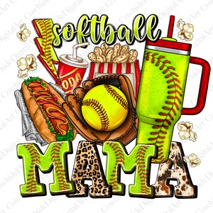 Softball Mom,softball Clipart, Transparent PNG File for Sublimation ...