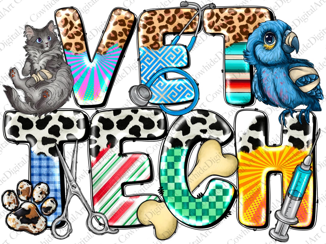 Vet Tech Png Sublimation Design Download, Veterinarian Png ...