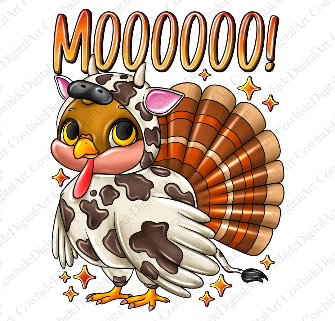 Turkey Moo Bowl Thanksgiving Png, Funny Thanksgiving Png, Thanksgiving ...