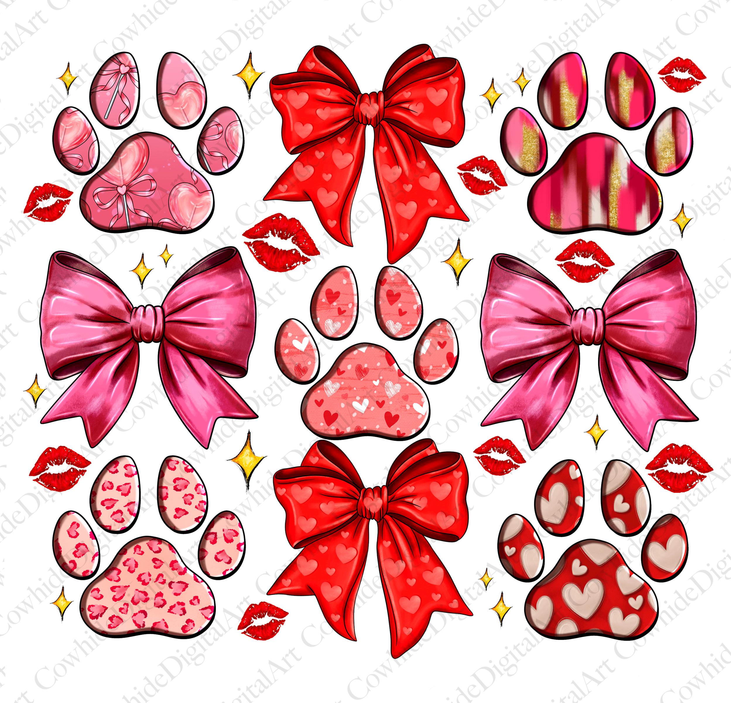 Dog Valentine PNG, Paw Print Heart, Shirt Design (digital Download) - Etsy