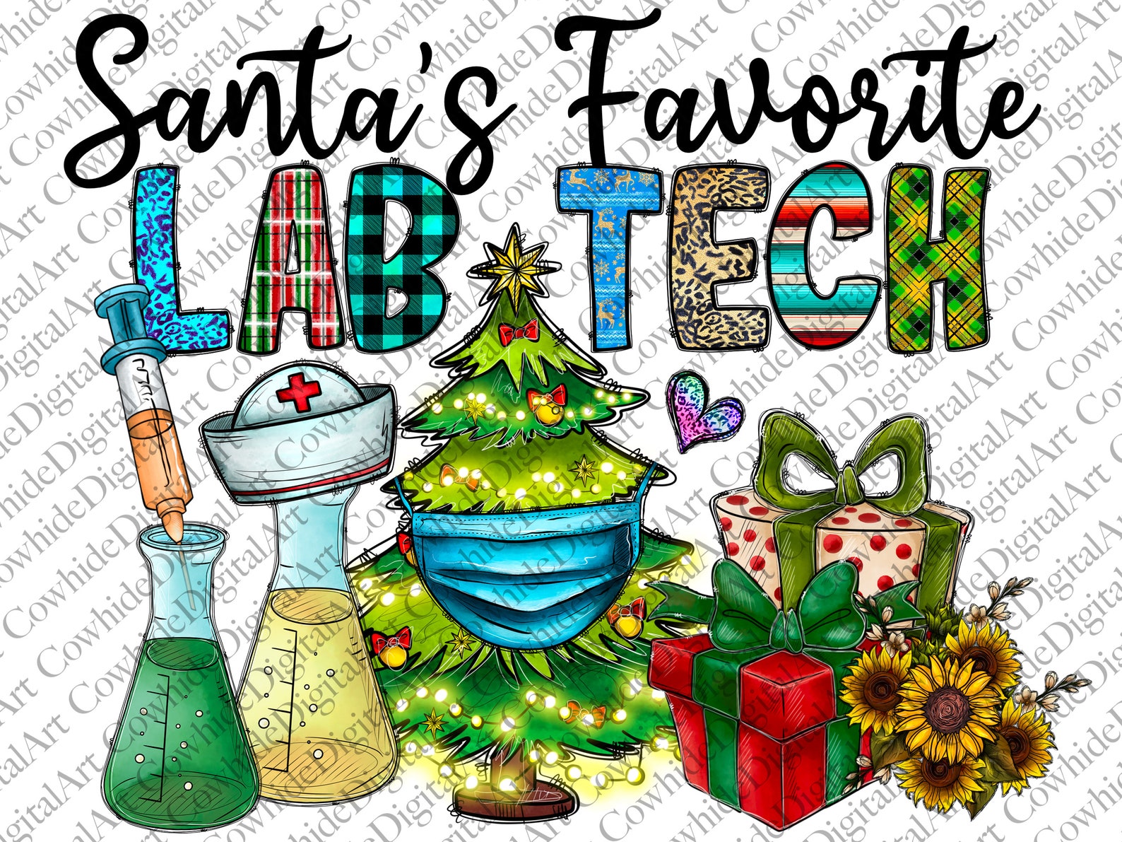 Santa’s Favorite Lab Tech Png, Lab Tech Christmas, Png, Santa Png ...