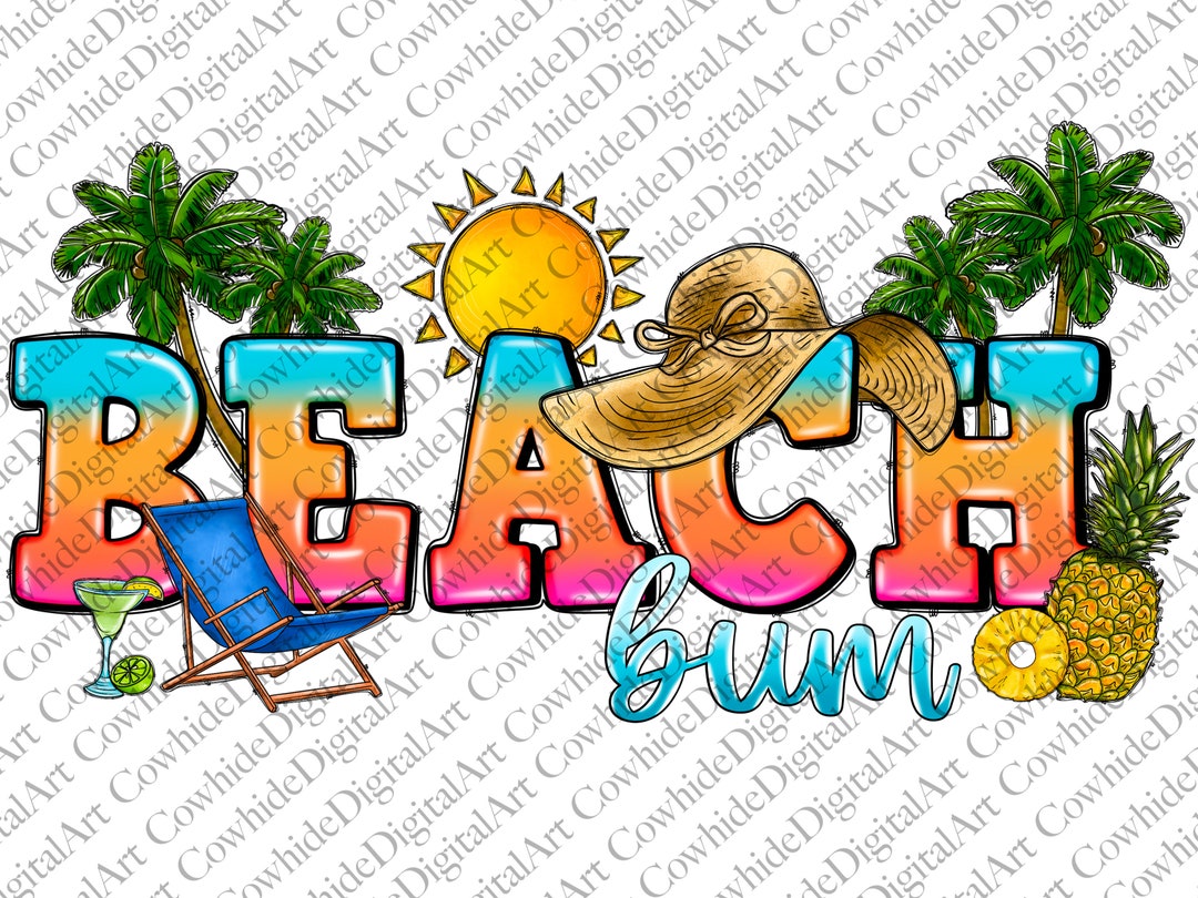 Beach Bum PNG File: Summer Sublimation Design (digital Download) - Etsy