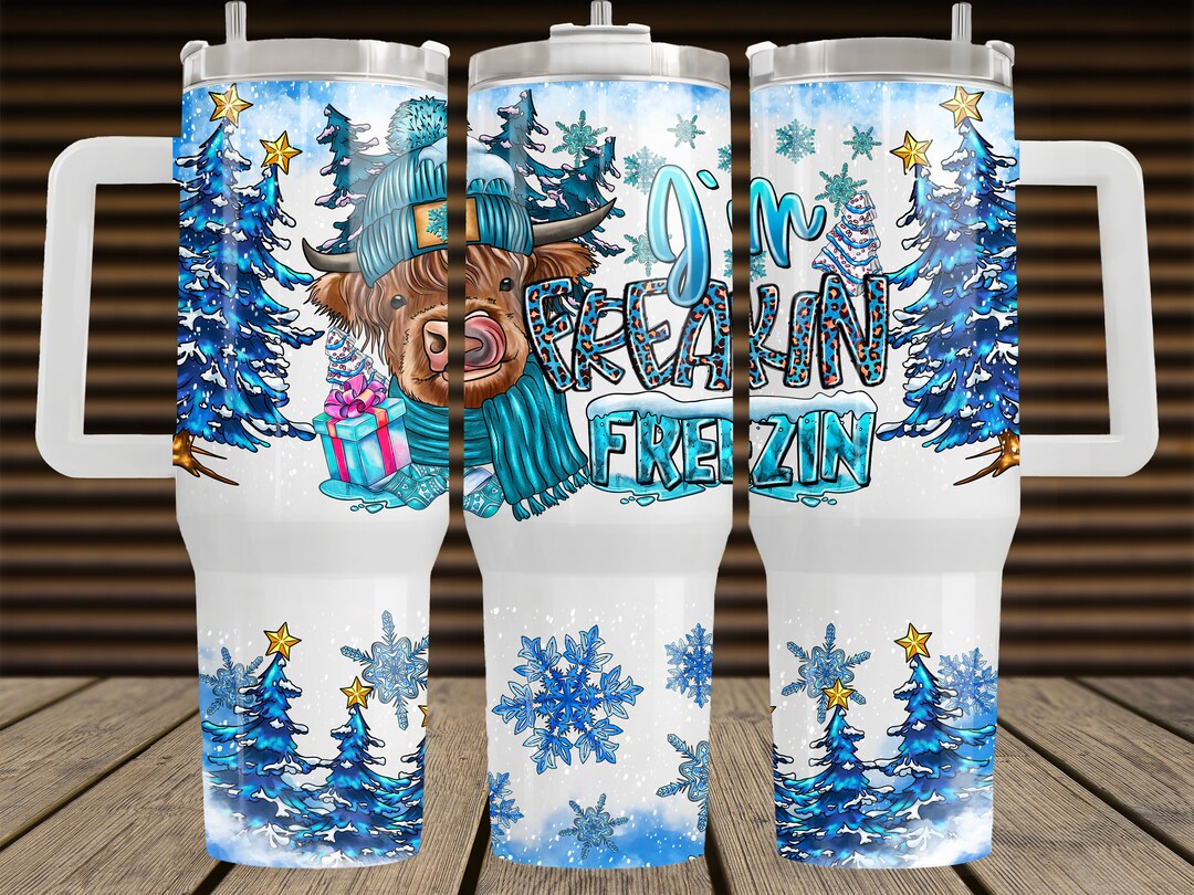 I'm Freakin Freezin 40oz Tumbler Wrap Png, Winter 2 Pieces 40 Oz ...