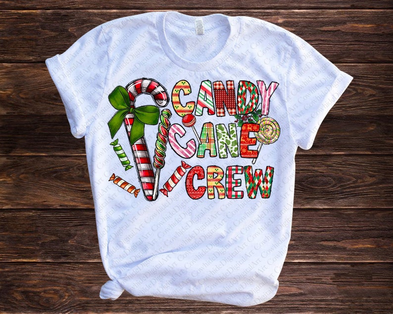 Candy Cane Crew PNG, Christmas Sublimation Design (digital Download) - Etsy