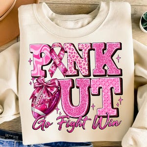 Pink Out Go Fight Win Png, Breast Cancer Football Pink Out Png, Pink ...