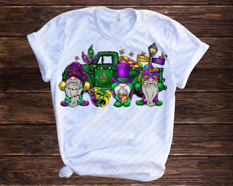 Mardi Gras Gnome Truck PNG: Sublimation Design (digital Download) - Etsy