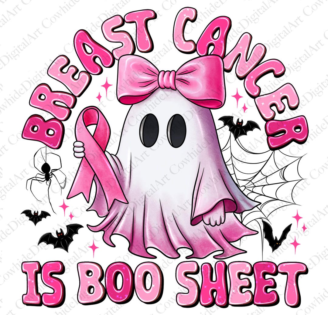 Breast Cancer is Boo Sheet Png, Breast Cancer Awareness Png, Halloween ...