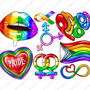 LGBTQ Doodle Alphabet Bundle PNG , Colourful PNG Letters, Numbers ...