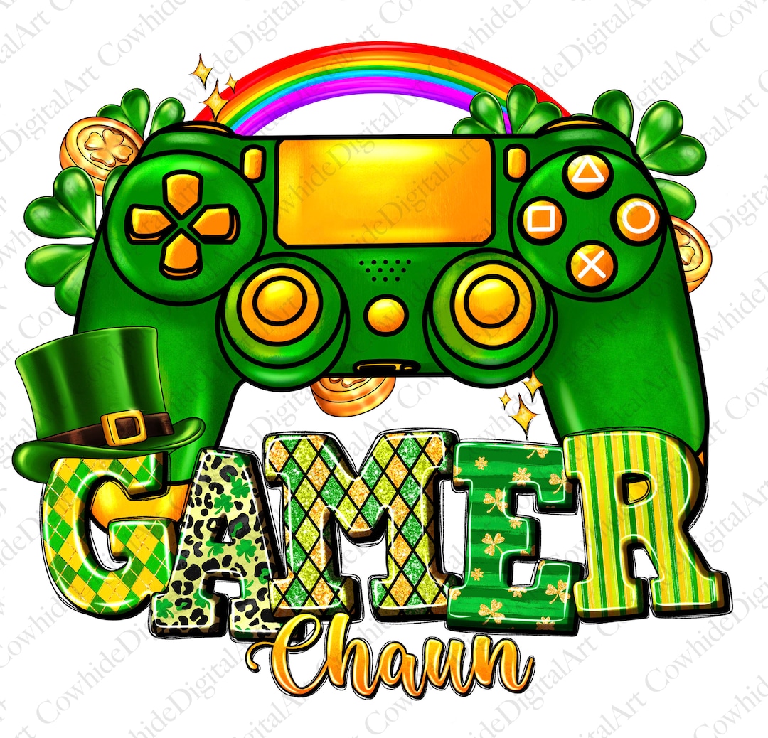 Gamer Chaun St. Patrick's Png Sublimation Design Download, St. Patricks ...