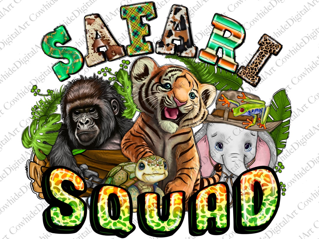 Safari Squad Png, Zoo Crew PNG, Digital Download, Sublimation, Giraffe ...
